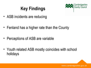 Fenland Community safety Partnership strategic assessment 2013/14 ...