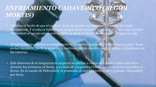 Fenã³menos cadavã©ricos tempranos | PPTX