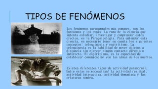 Fenómenos paranormales | PPTX