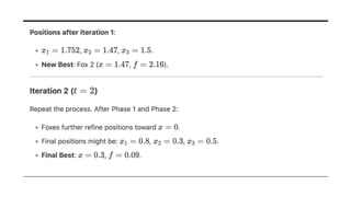 fennec fox optimization algorithm for optimal solution | PPT