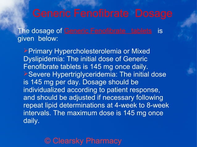 Generic Fenofibrate Tablets (Fenolip, Lipicard, Tgr) | PPT