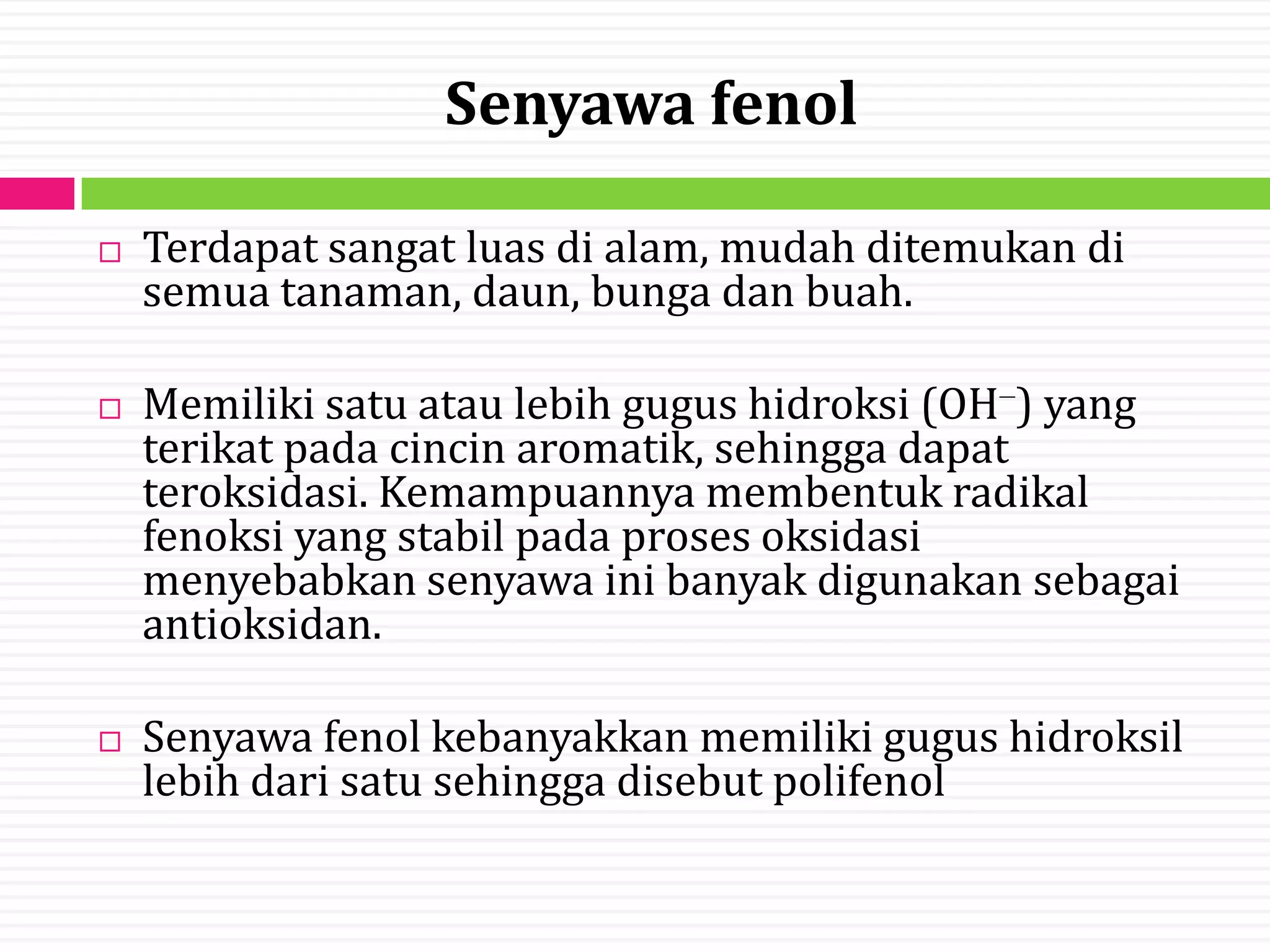 senyawa fenolik alam | PPTX