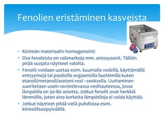 Fenolien eristäminen kasveista | PPT