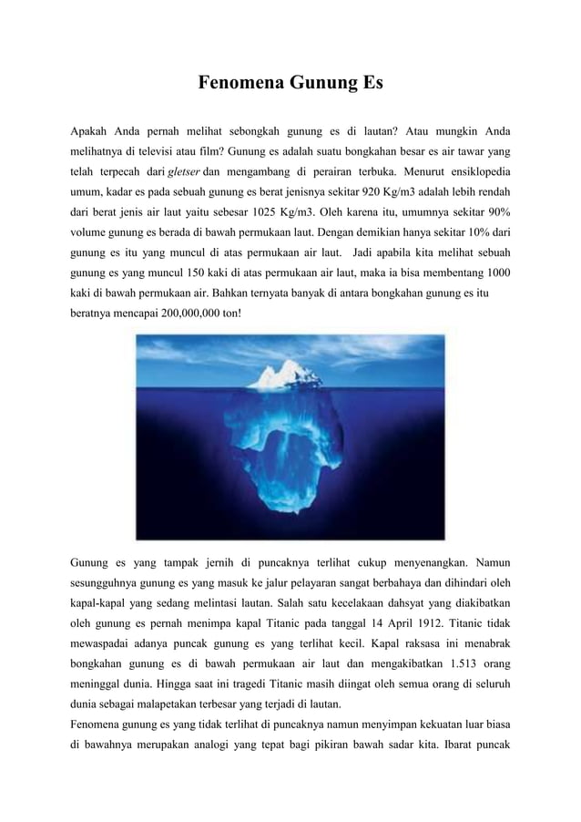 Fenomena gunung es | DOCX