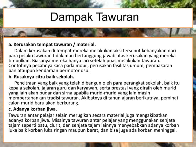 Fenomena kenakalan remaja tawuran | PPTX