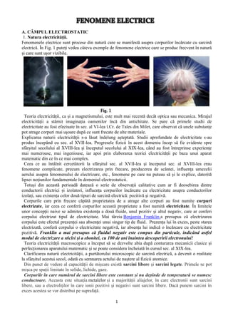 Fenomene electrice.-campul-electr. | PDF