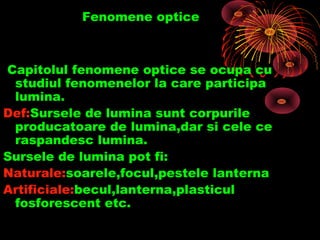 Fenomene optice | PPT