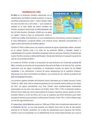 Fenomeno del niño | PDF