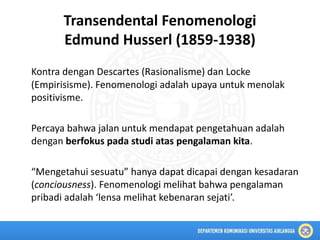 Fenomenologi Edmund Husserl | PDF