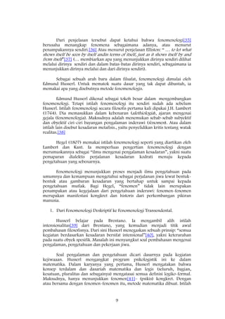 Fenomenologi transendental edmund husserl | PDF