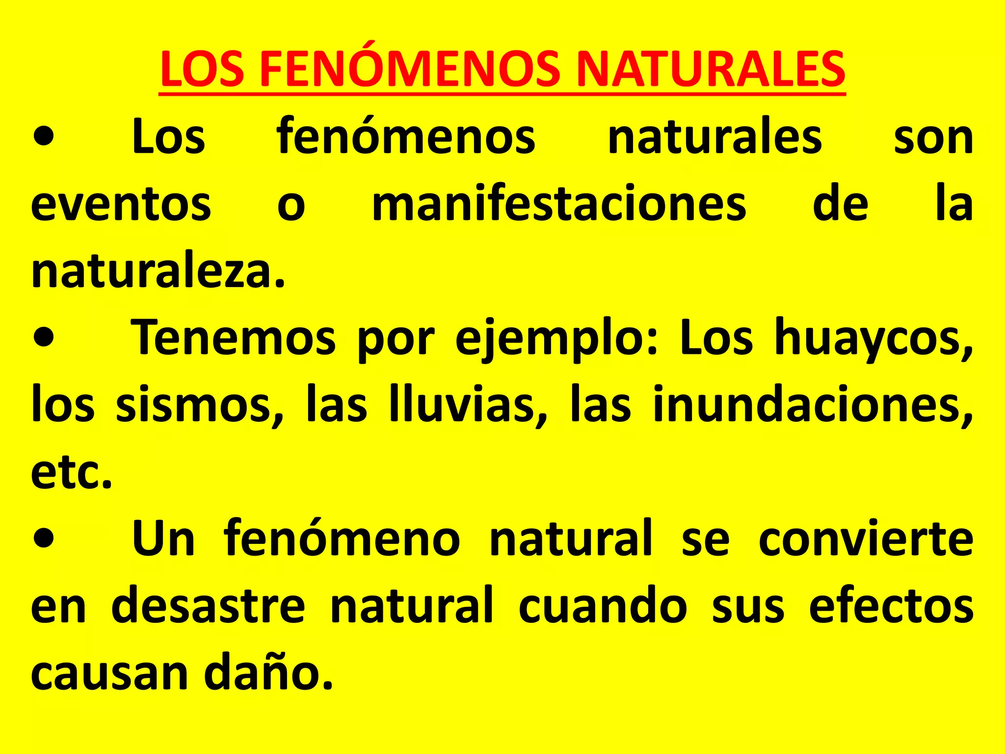 Fenomenos naturales | PPTX