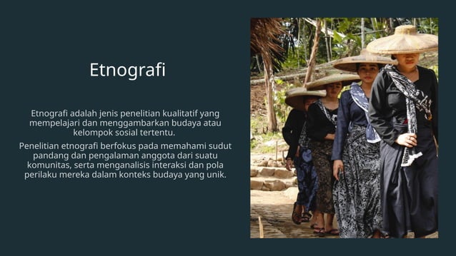 Penelitian Kualitatif Fenomonologi dan Etnografi | PPTX