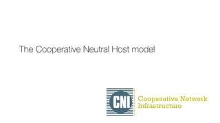 The Cooperative Neutral Host Model | PPT