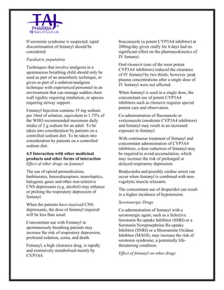 Fentanyl Citrate Injection USP Taj Pharma SmPC | PDF
