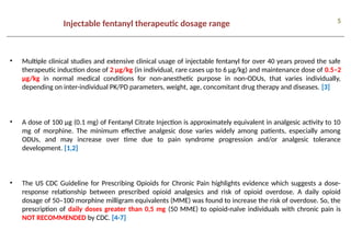 Injectable fentanyl therapeutic dosage, lethal dose, and tolerance | PPTX