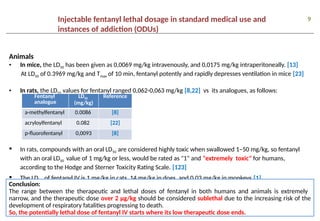 Injectable fentanyl therapeutic dosage, lethal dose, and tolerance | PPTX