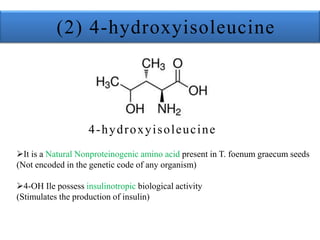 Active constituent of Trigonella foenum gracum as Antidibetic | PPTX