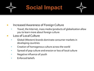 Globalisation its causes and impact | PPTX