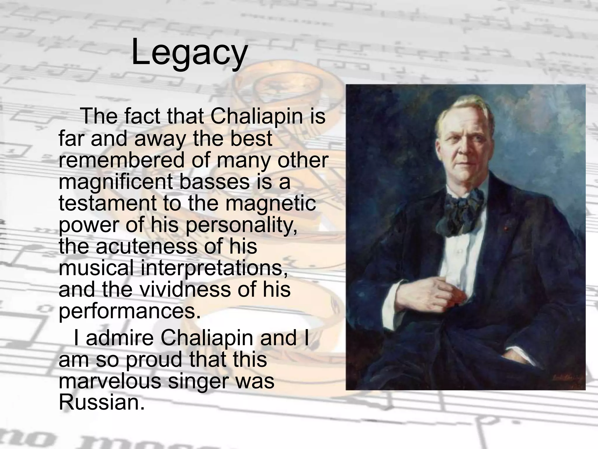 Feodor ivanovich chaliapin | PPTX