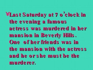 A murder in Beverly Hills | PPT