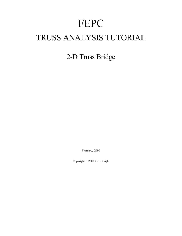 Fepc truss tut | PDF