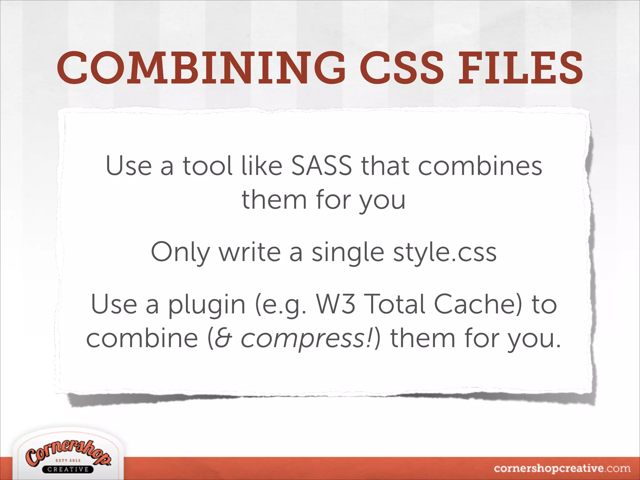 Front-End Performance Optimization in WordPress | PDF