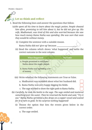 Class 6 English Chapter 1 Fables and Folk Stories | PDF