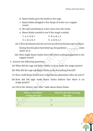 Class 6 English Chapter 1 Fables and Folk Stories | PDF