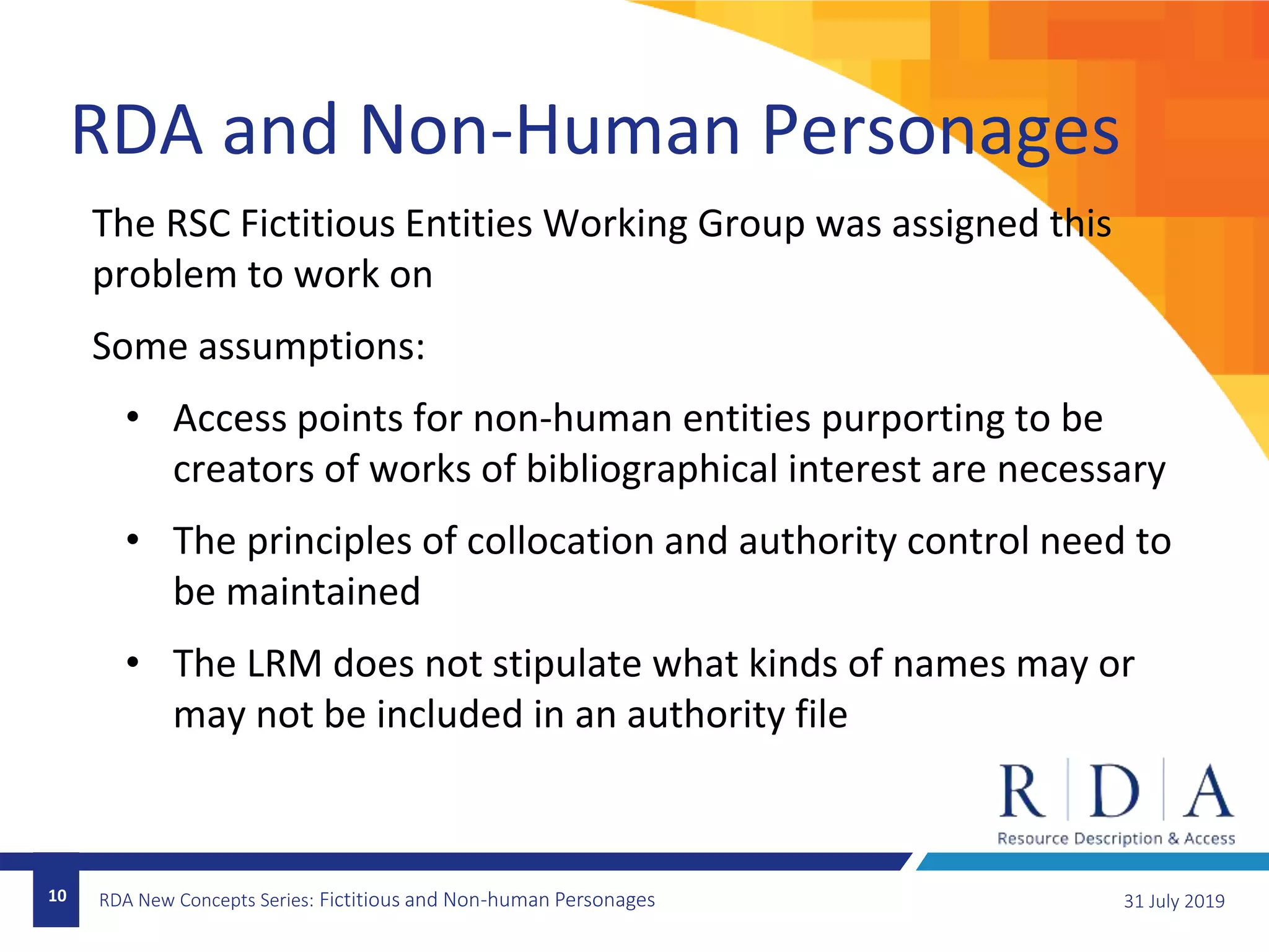 New Concepts: Fictitious and Non-human Personages | PPTX