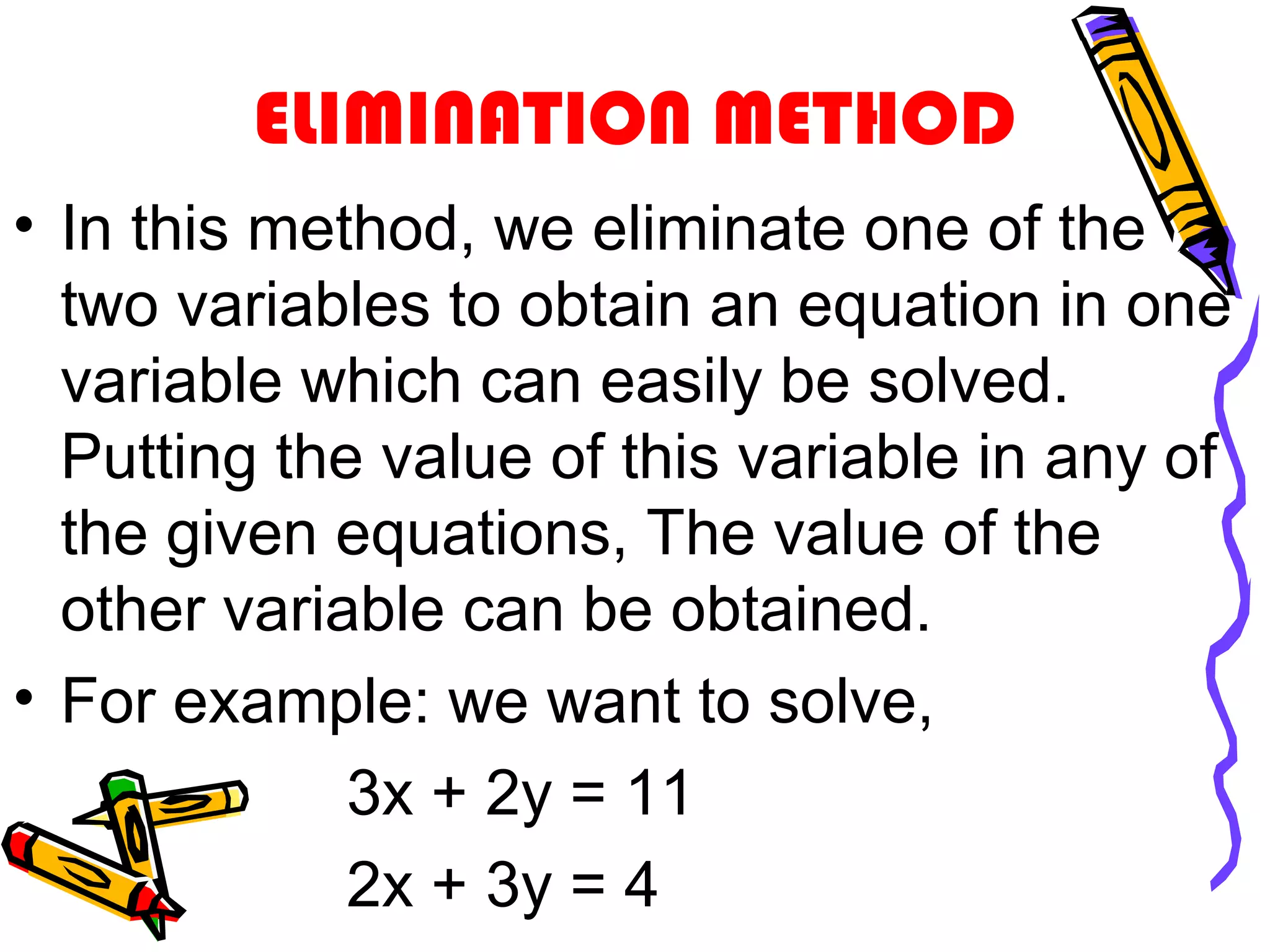Maths ppt linear equations in two variables | PPT