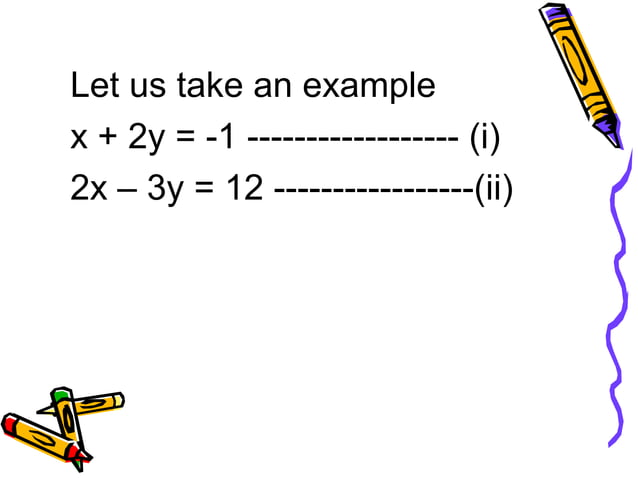 Maths ppt linear equations in two variables | PPT
