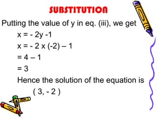 Maths ppt linear equations in two variables | PPT