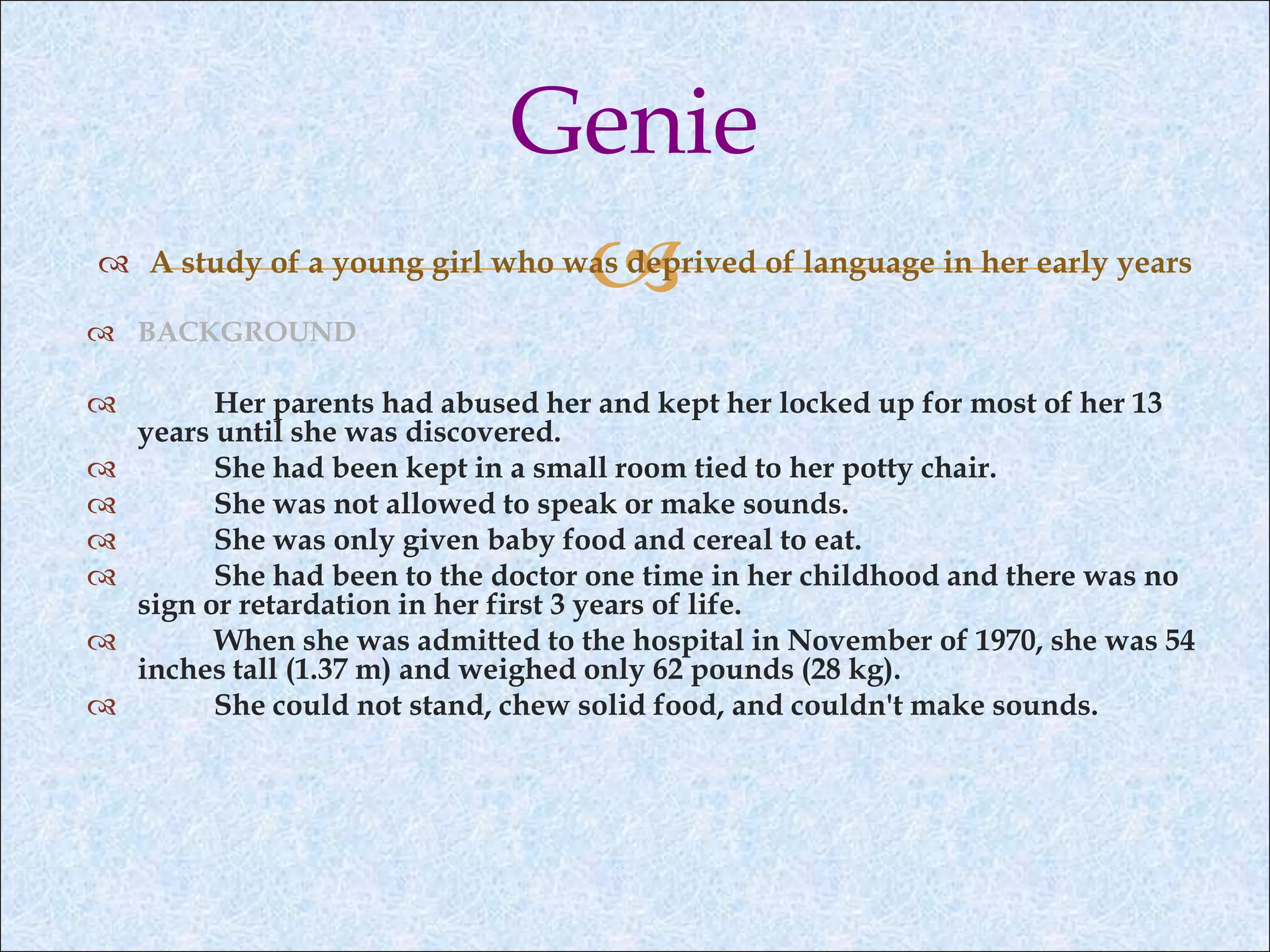 Feral children ppt 2010 | PPTX