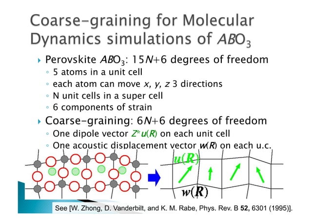 Molecular dynamics simulations of ferroelectrics with feram code | PDF