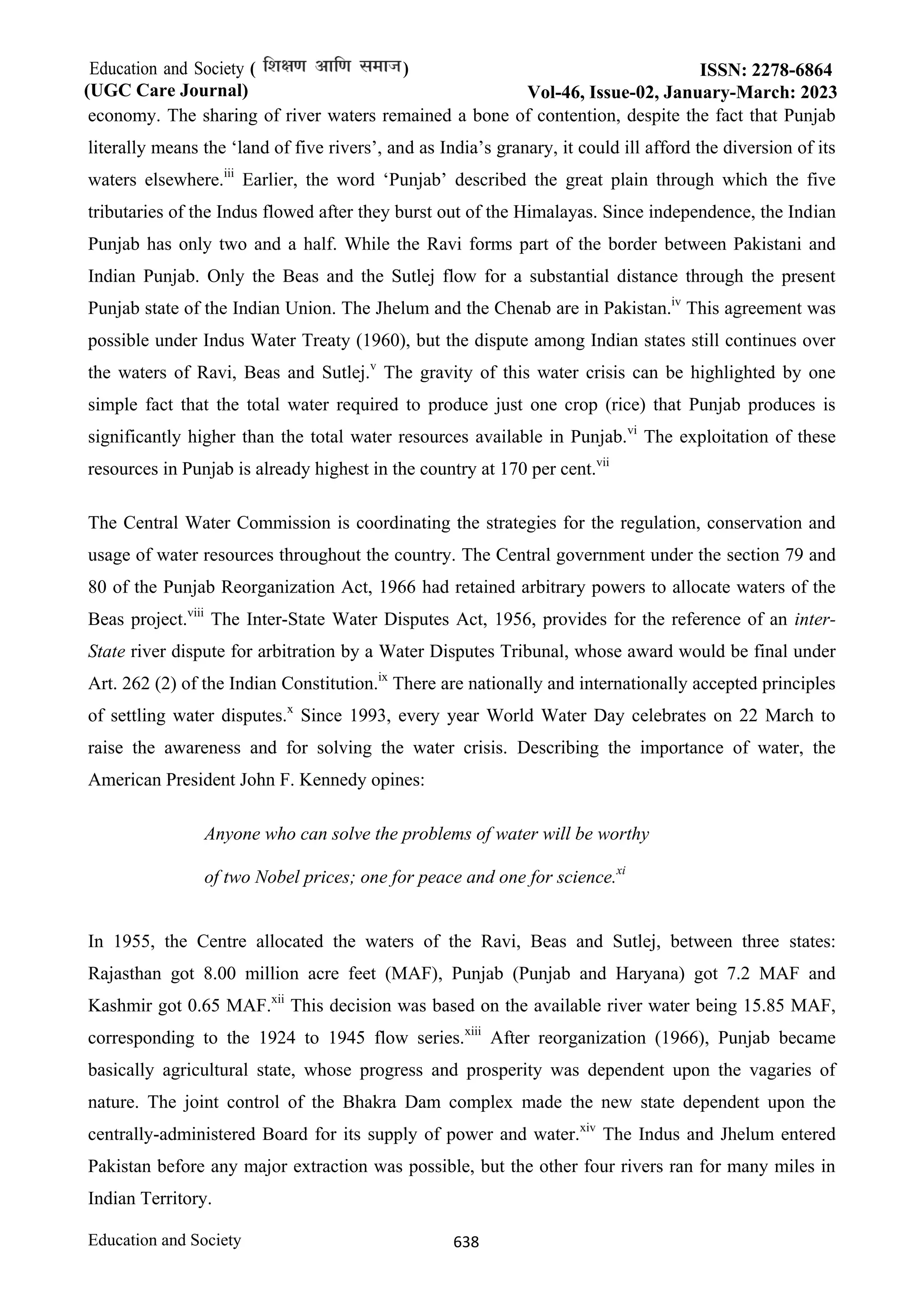 ferderal structure &issue of SYL canal in punjab.pdf