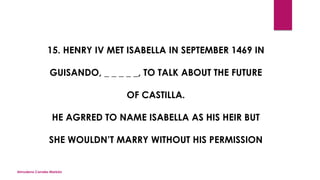 Ferdinand and Isabella quiz | PPT