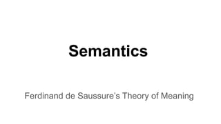 Ferdinand De Saussure Theory: Structuralism.pptx