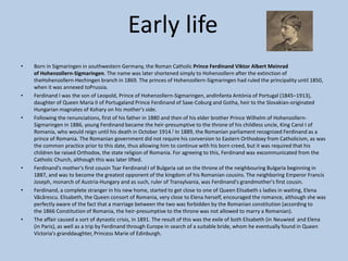 Ferdinand I of romania | PPTX