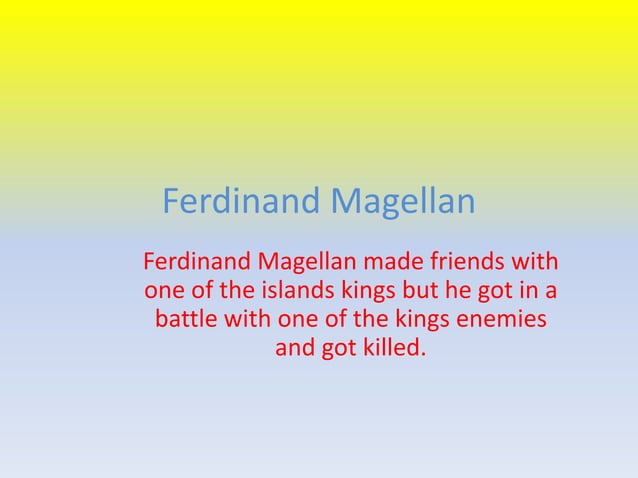 Ferdinand Magellan 22 | PPTX