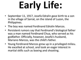Ferdinand marcos by aldhen jay pacio | PPTX