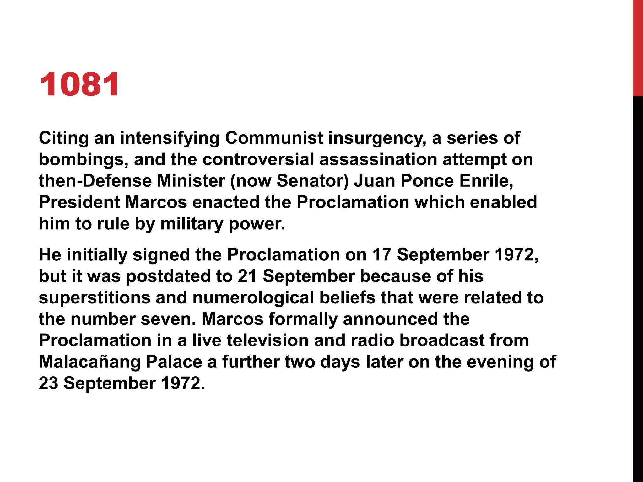 The Marcos Administration | PPTX