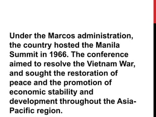 The Marcos Administration | PPTX