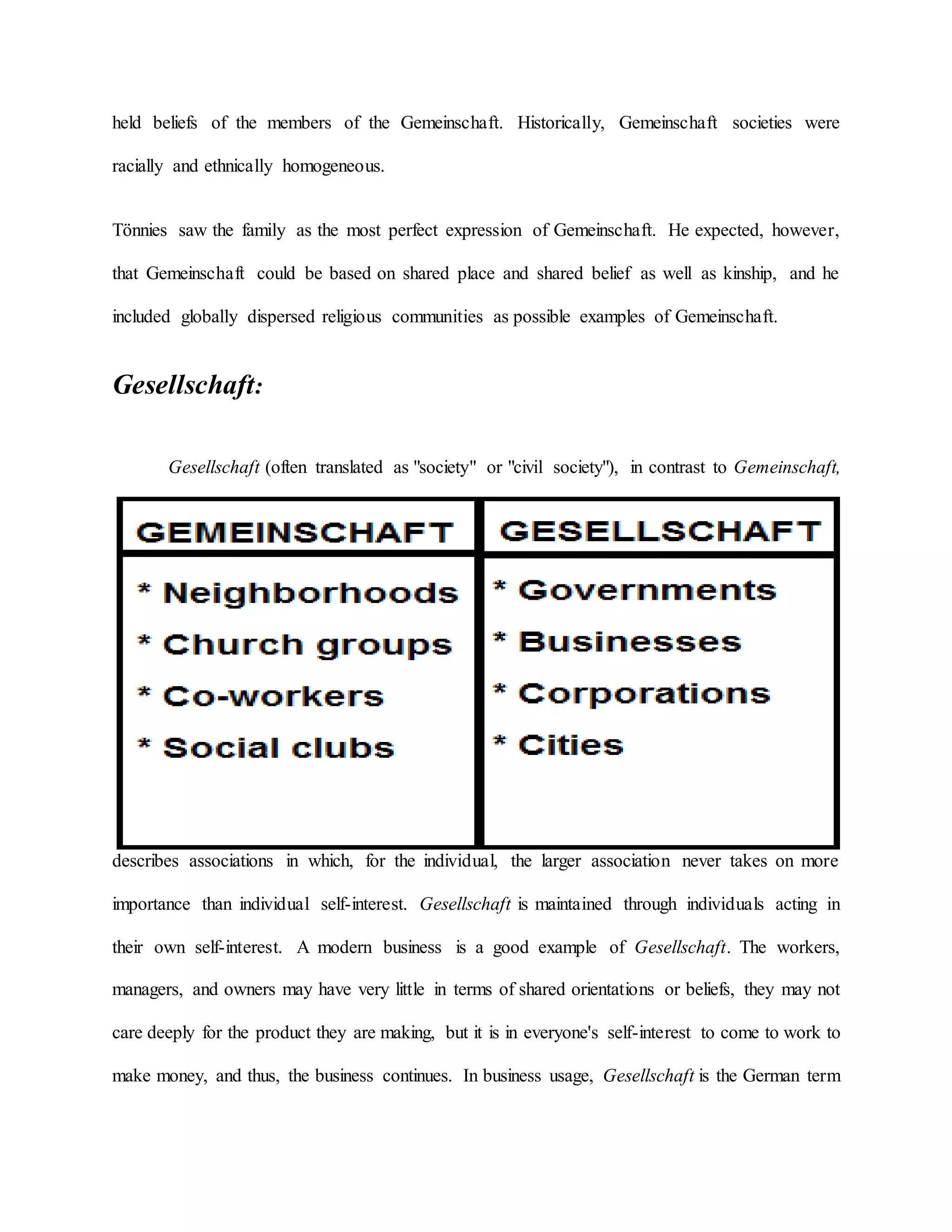 Ferdinand tonnies contribution to Social Sciences. | DOCX