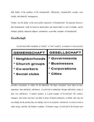 Ferdinand tonnies contribution to Social Sciences. | DOCX