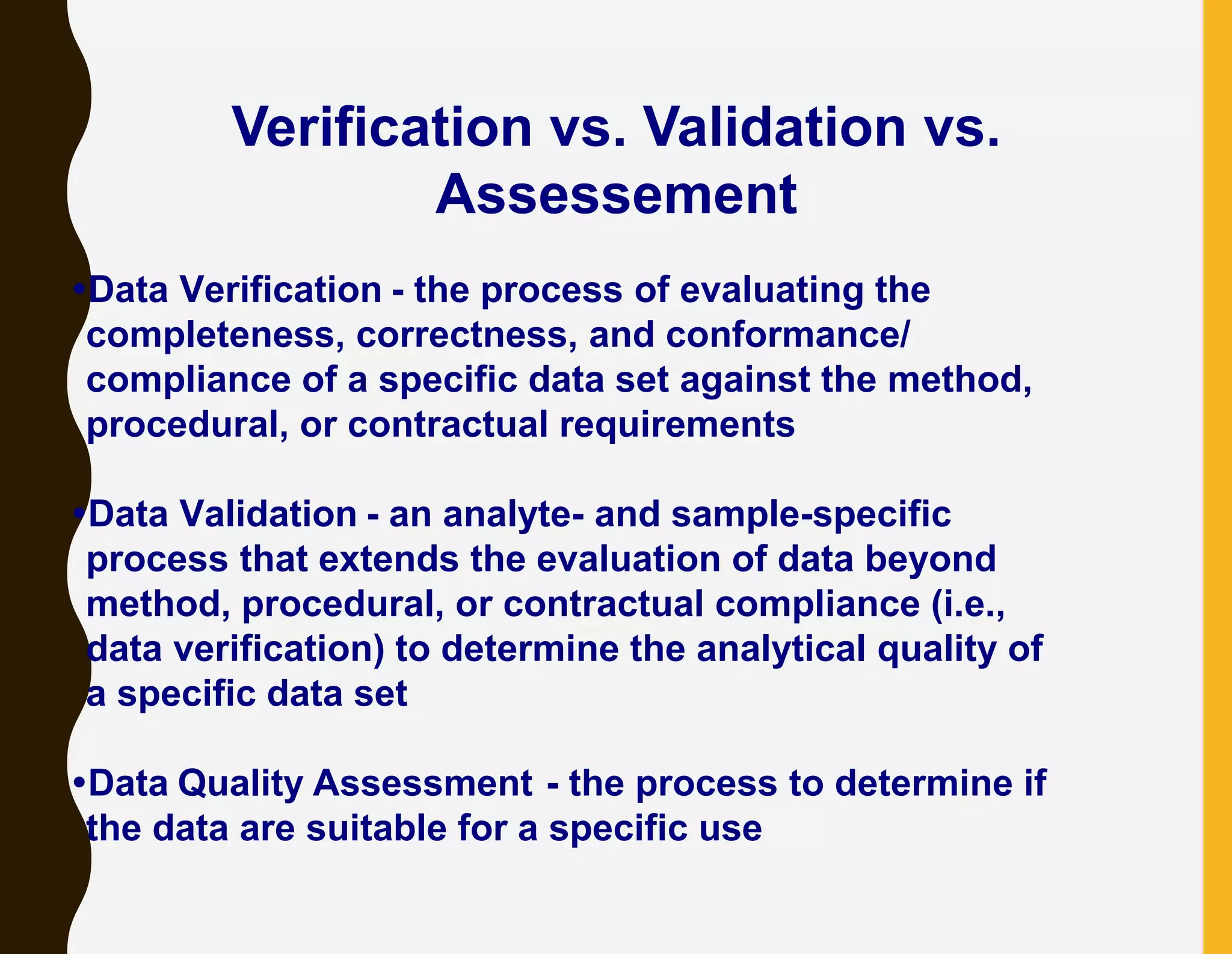 Role of Data Quality Assessment in a Project | PDF | Computer Software ...