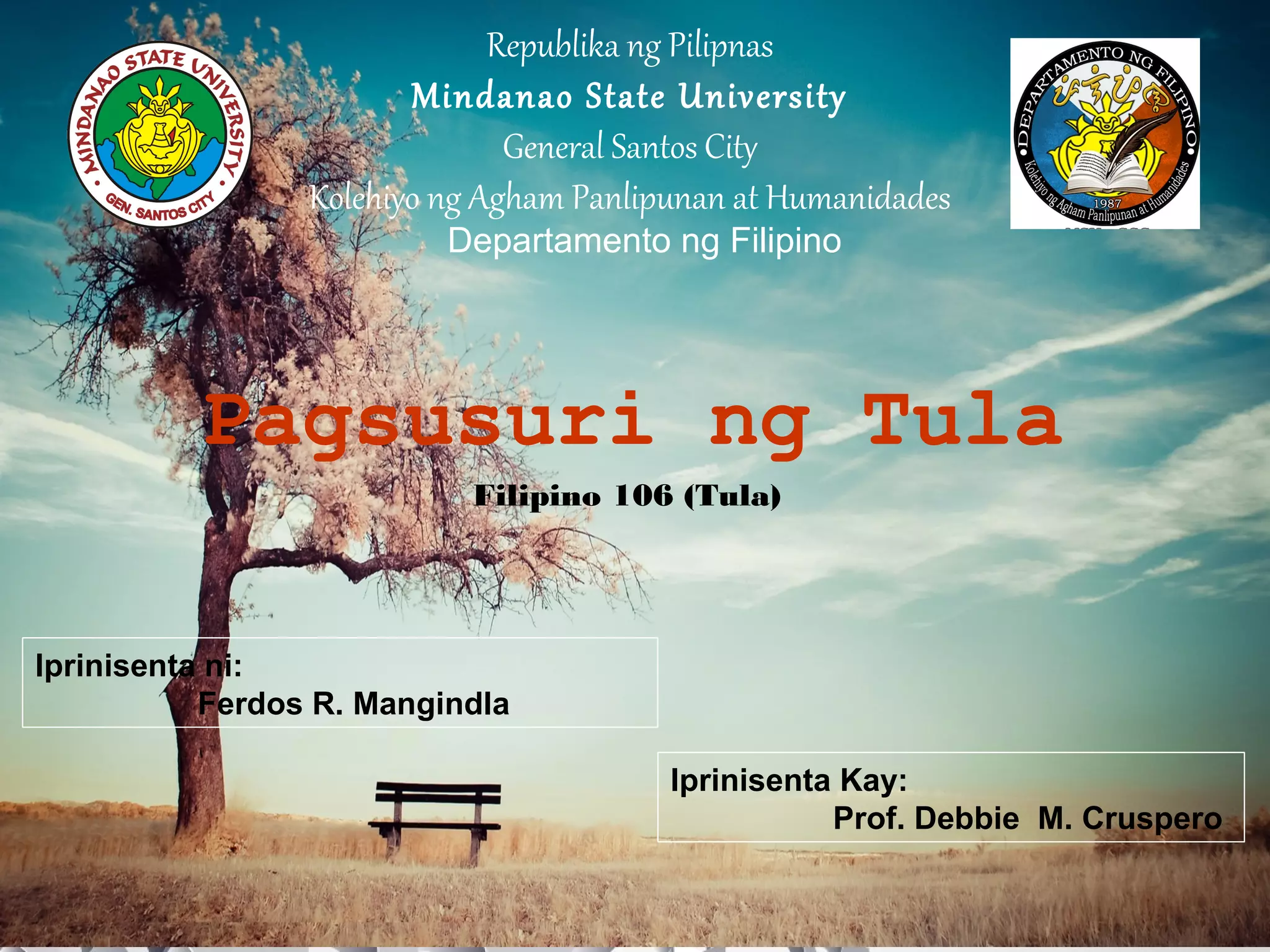 Pagsusuri ng Tula | PPT