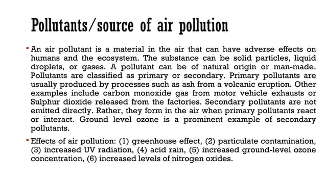 Air pollution | PPT