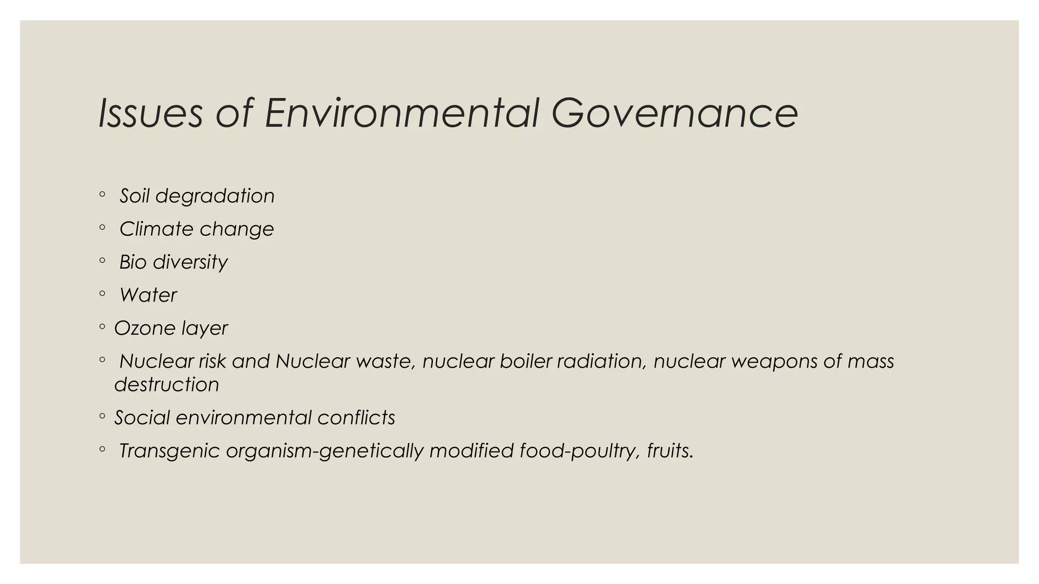 Environmental Governance | PPT
