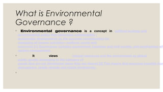 Environmental Governance | PPT