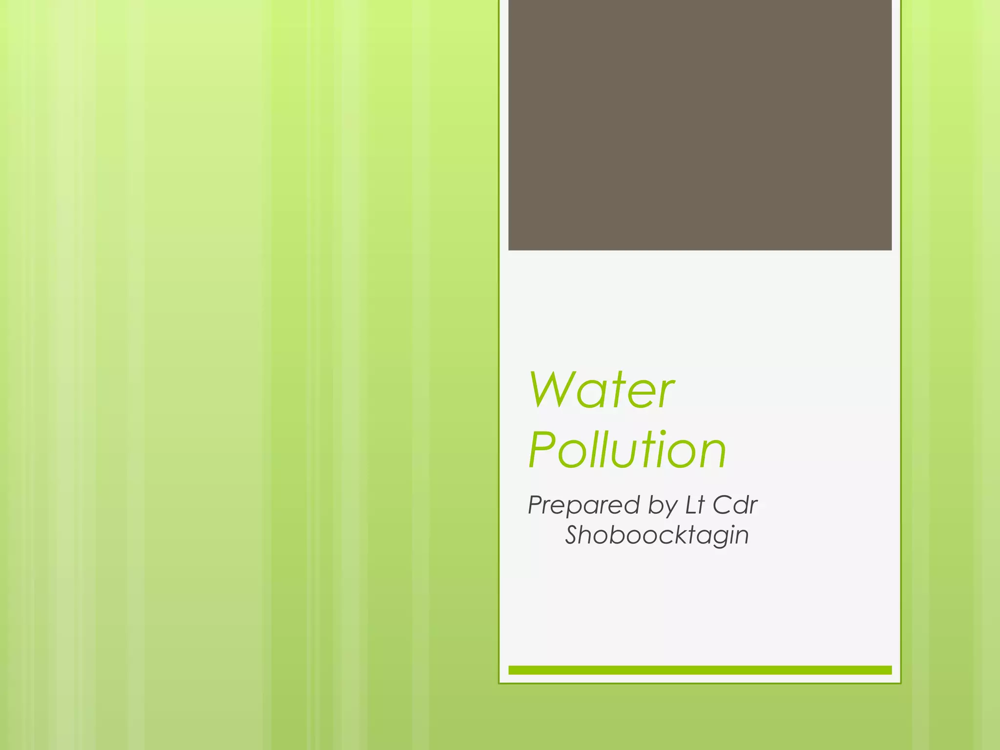 water pollution | PPT